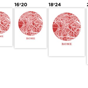 Rome Map Print City Map Poster - Etsy