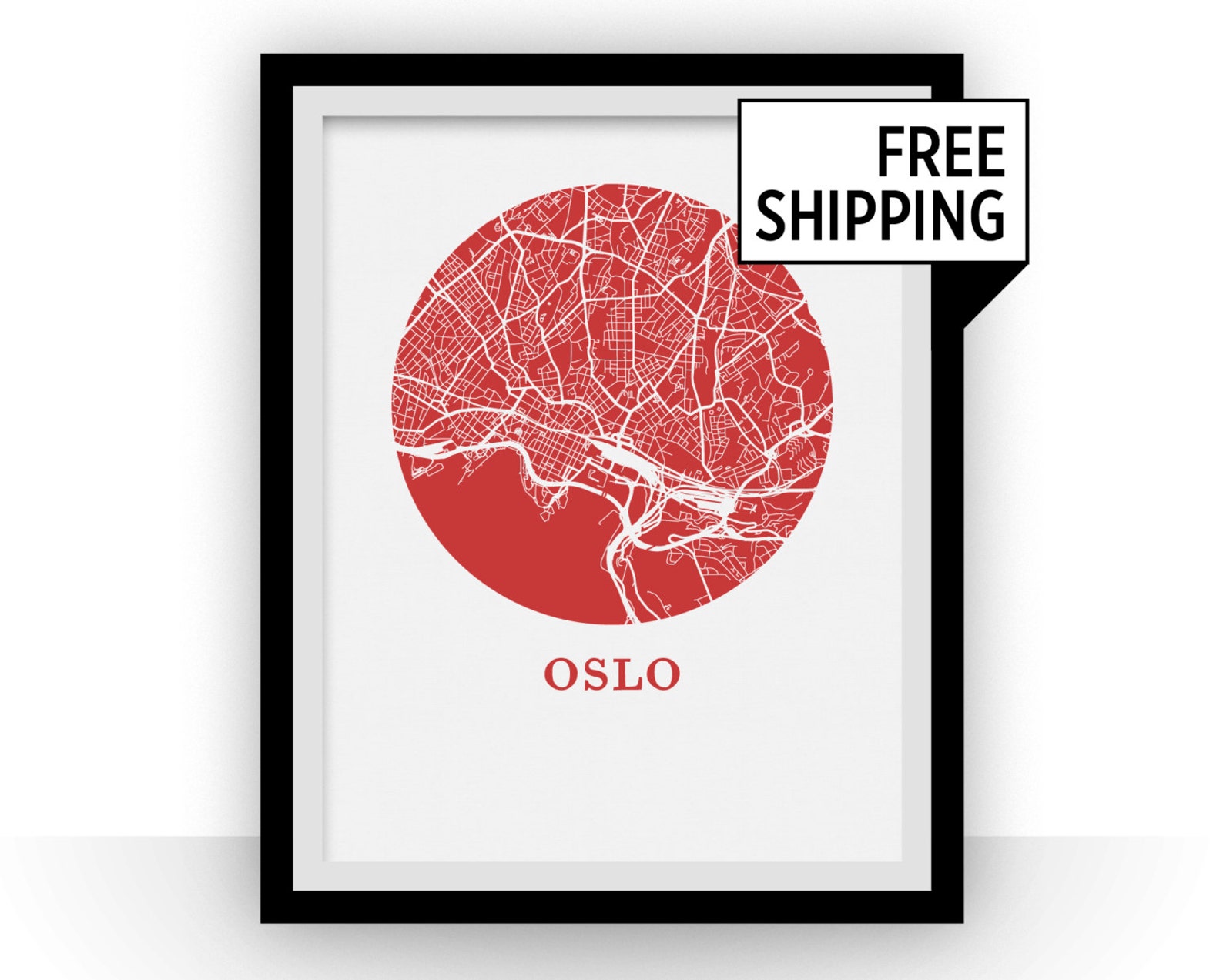 Oslo Map Print City Map Poster - Etsy