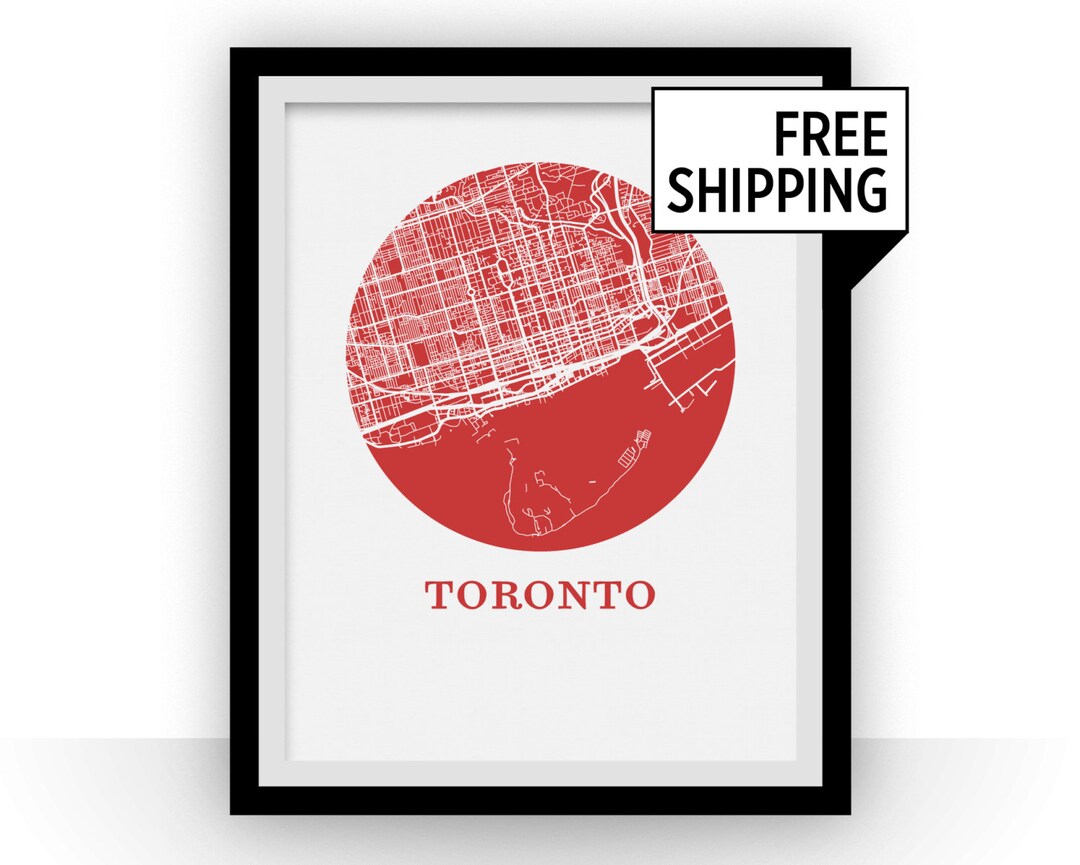Toronto Map Print City Map Poster - Etsy