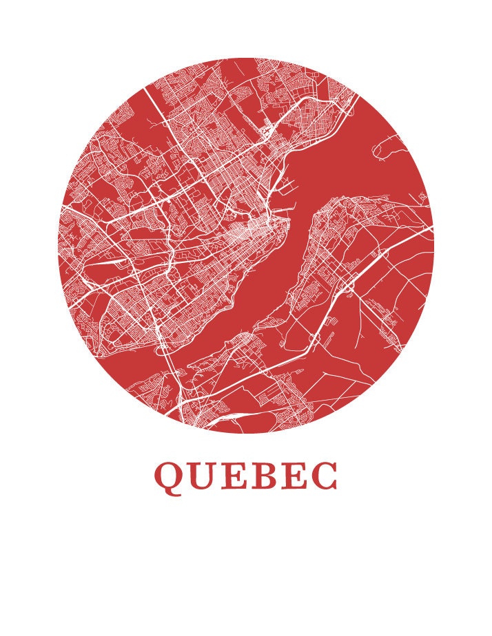 Quebec Map Print City Map Poster - Etsy