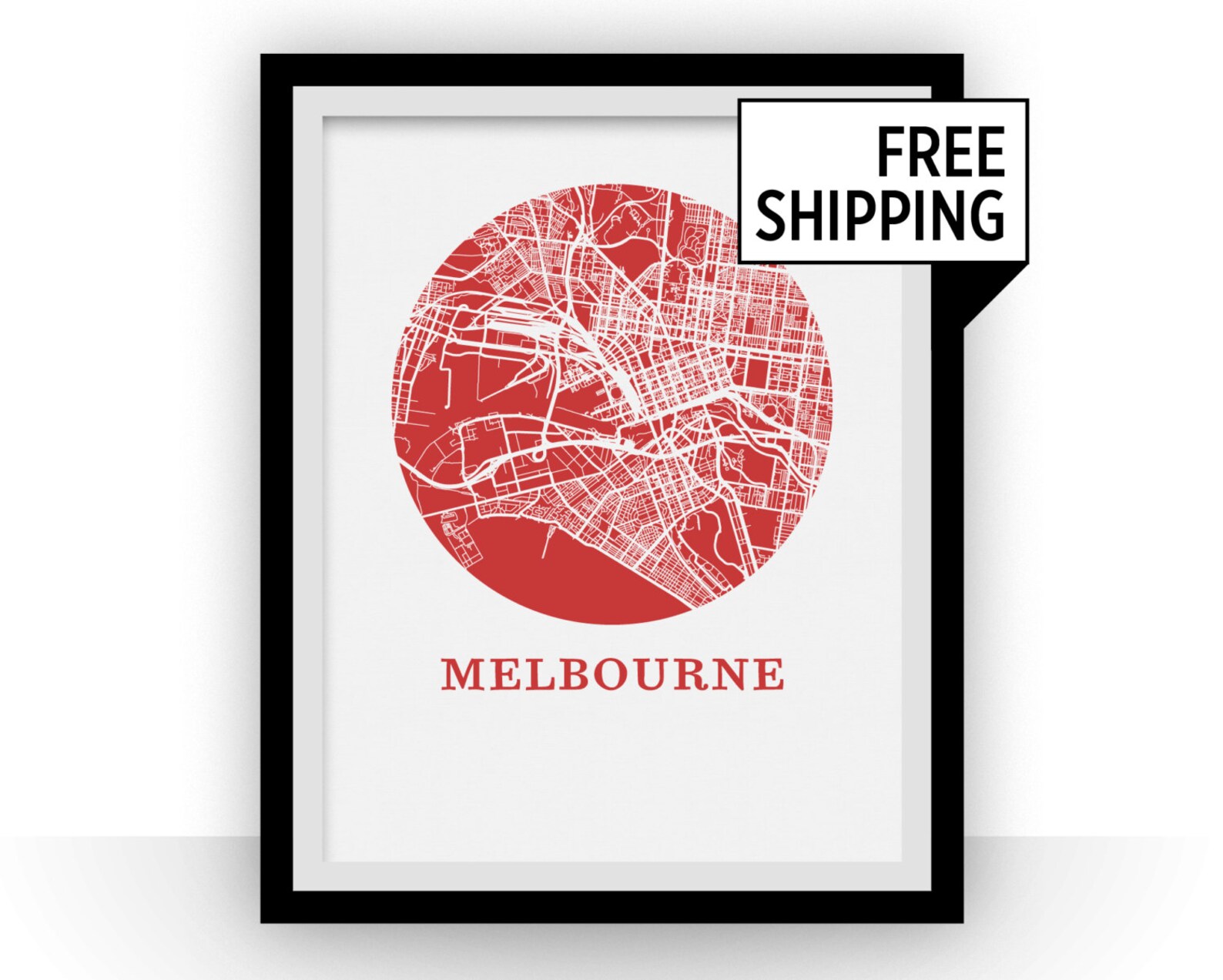 Melbourne Map Print City Map Poster - Etsy
