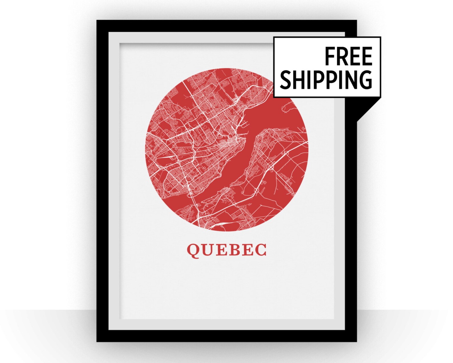 Quebec Map Print City Map Poster - Etsy