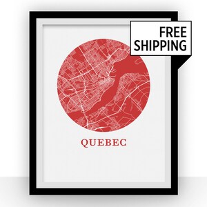 Quebec Map Print City Map Poster - Etsy