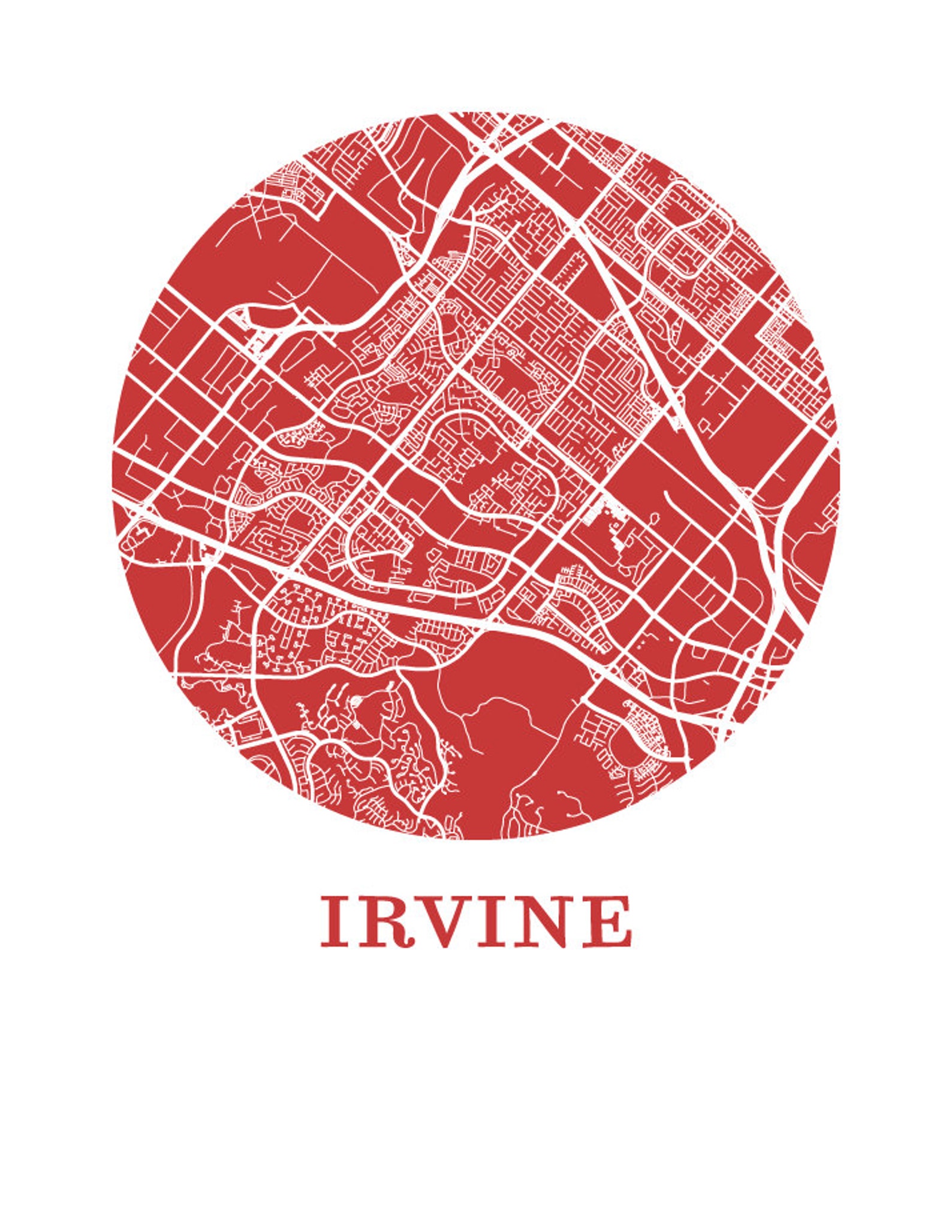 Irvine Map Print City Map Poster - Etsy Norway
