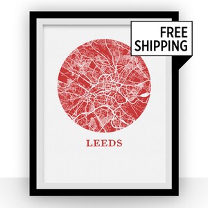 Leeds Map Print City Map Poster - Etsy