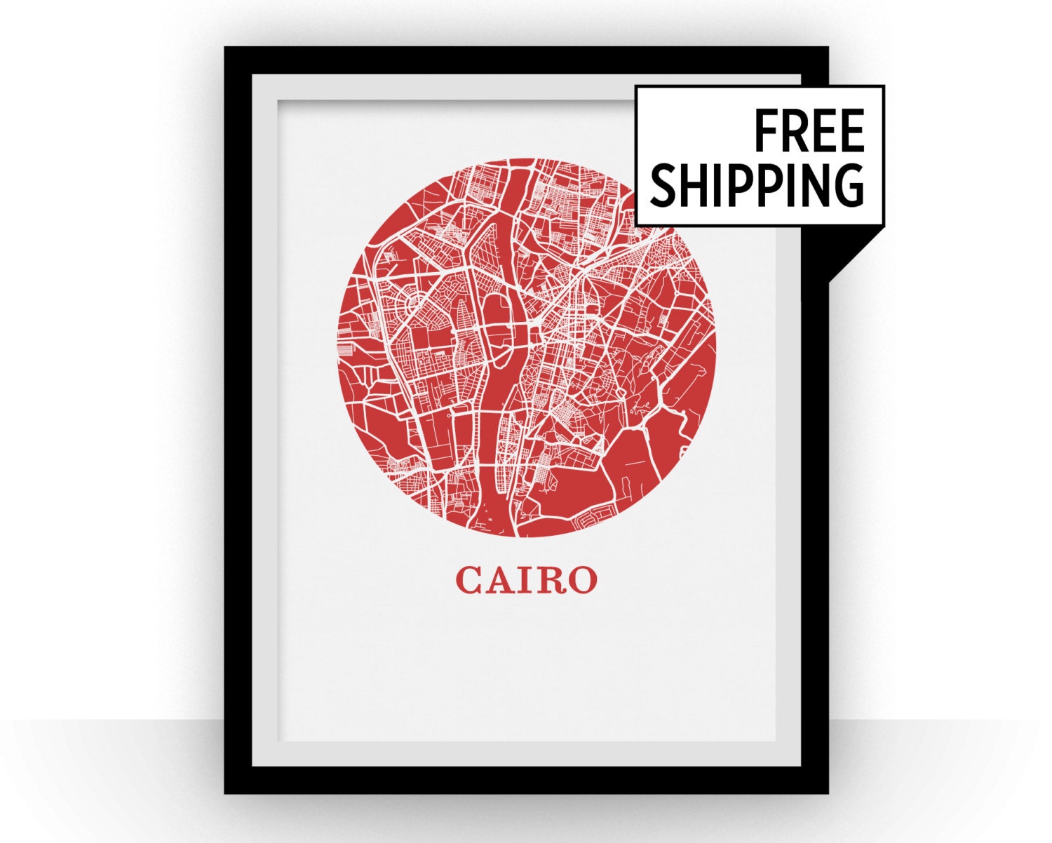 Cairo Map Print City Map Poster - Etsy