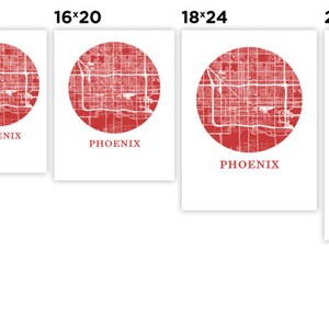 Phoenix Map Print City Map Poster - Etsy