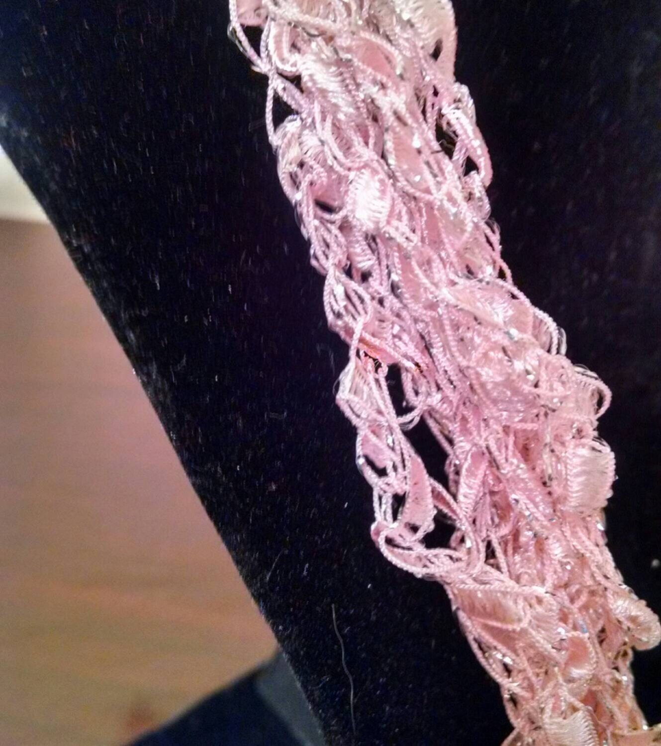 Light Pink Trellis Necklace / Crochet Necklace Item No. 102B Perfect ...