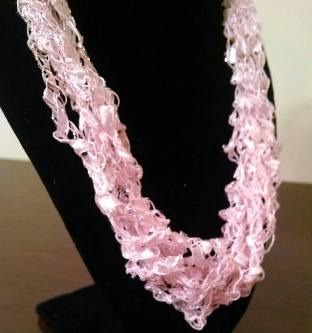 Light Pink Trellis Necklace / Crochet Necklace Item No. 102B Perfect ...