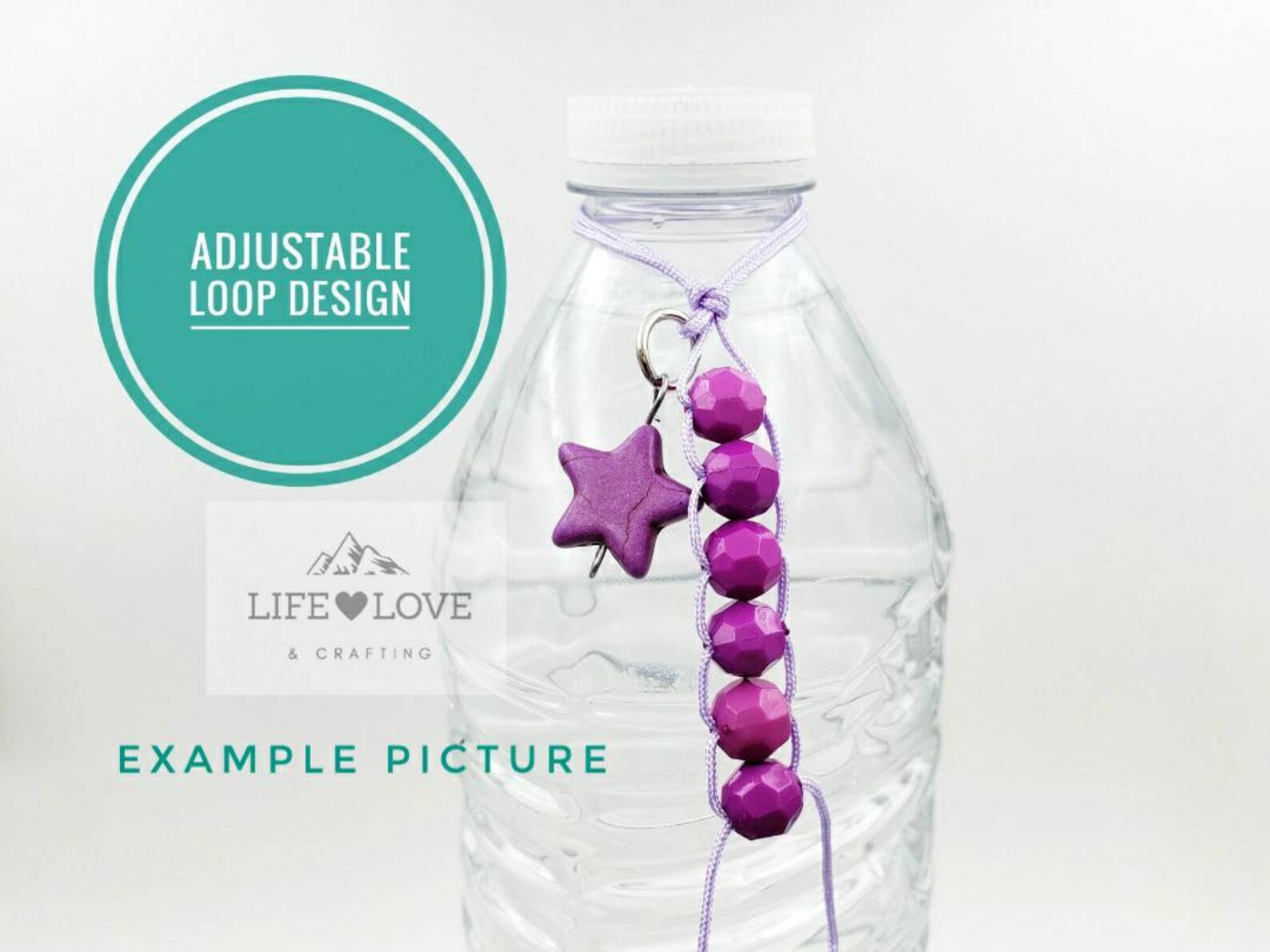 Flower Water Tracker Beads / Floral Water Bottle Tracker / - Etsy