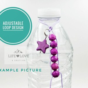 Flower Water Tracker Beads / Floral Water Bottle Tracker / - Etsy