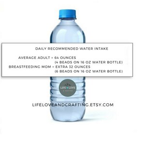 Water Bottle Counter / Water Refill Tracker Beads / Water - Etsy