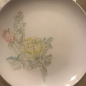 Set of 4 Marcrest Melmac Floral Dinner Plates, 10 Inch Pink and Yellow ...