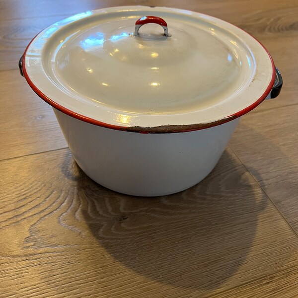 Enamel Pot With Lid - Etsy