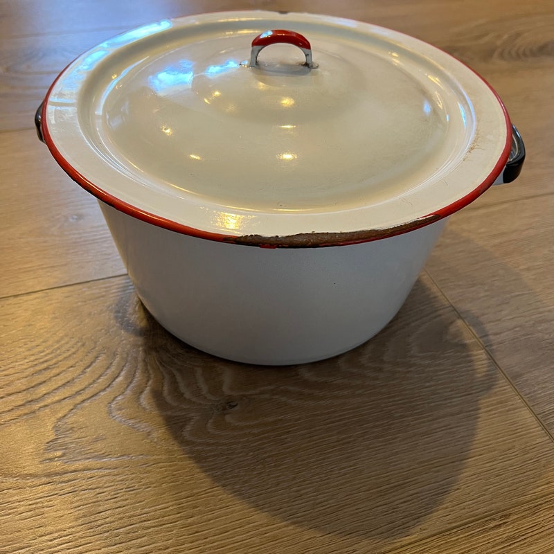 Enamel Pot With Lid - Etsy