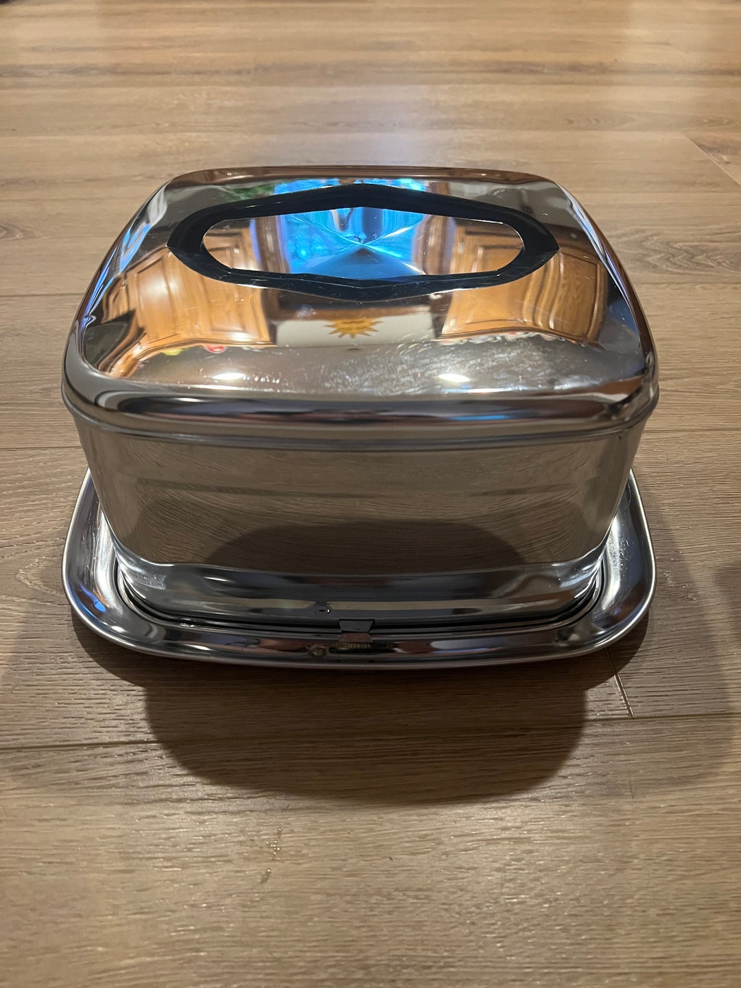Vintage Metal Chrome Cake Carrier With Locking Cover, Cake Keeper ...