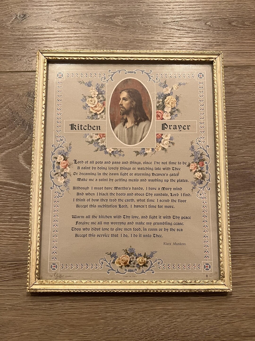 Vintage Framed Religious Kitchen Prayer "lord of All Pots and Pans and ...