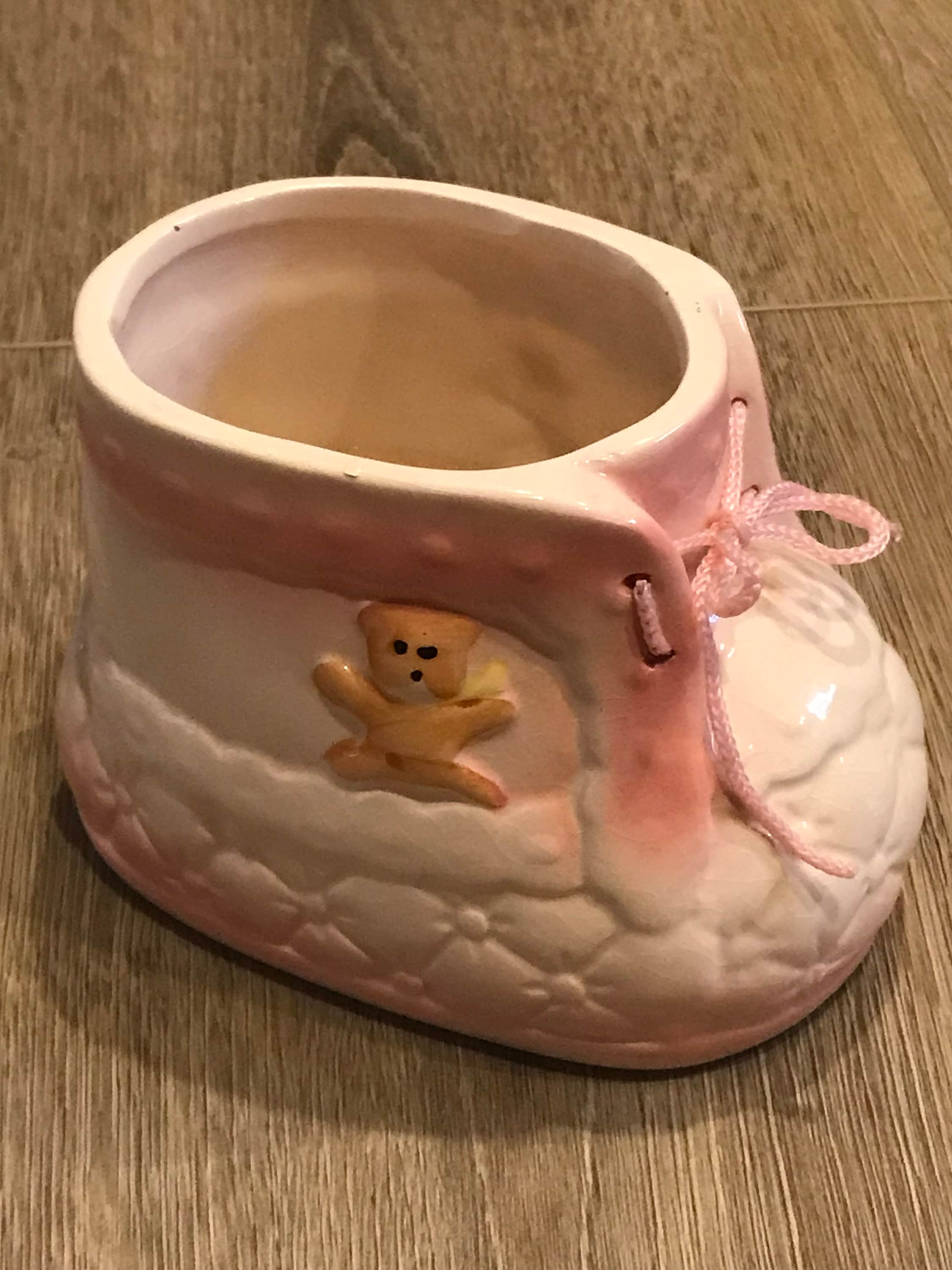 Ceramic Baby Bootie Planter Welcome Baby Planter Baby Shower - Etsy