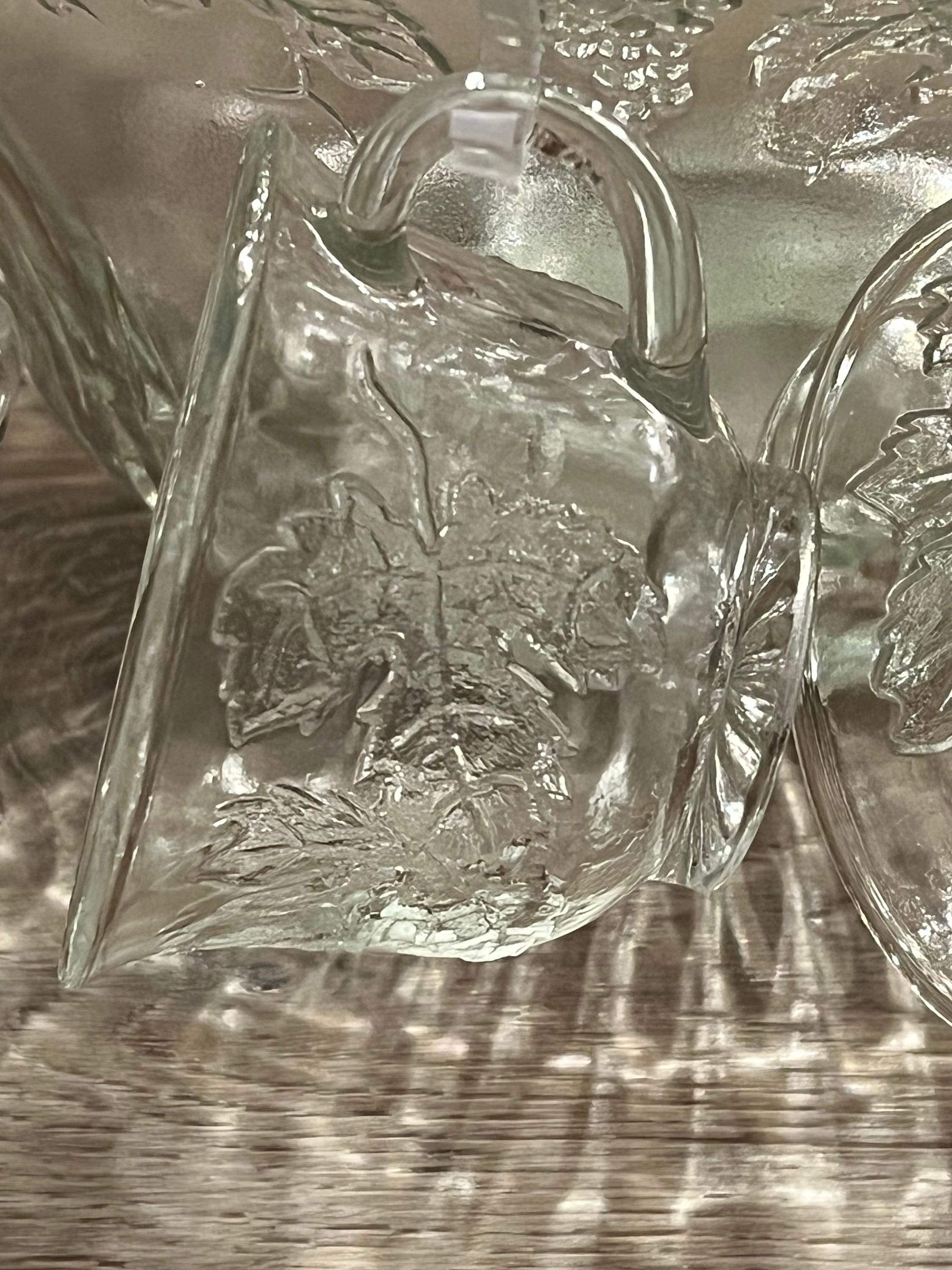 Vintage Indiana Glass Princess Clear Grape Punch Bowl Set: Mid Century ...