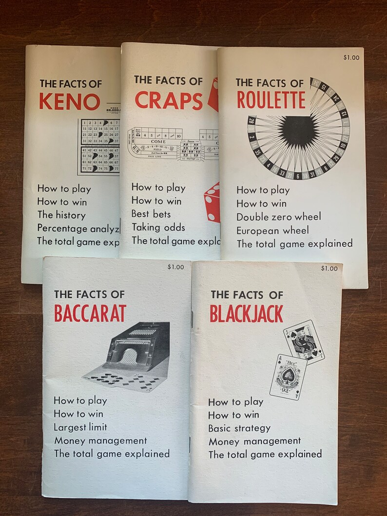 1970’s VEGAS BUNDLE of Pocket-sized Gambling Instructional Books - Etsy