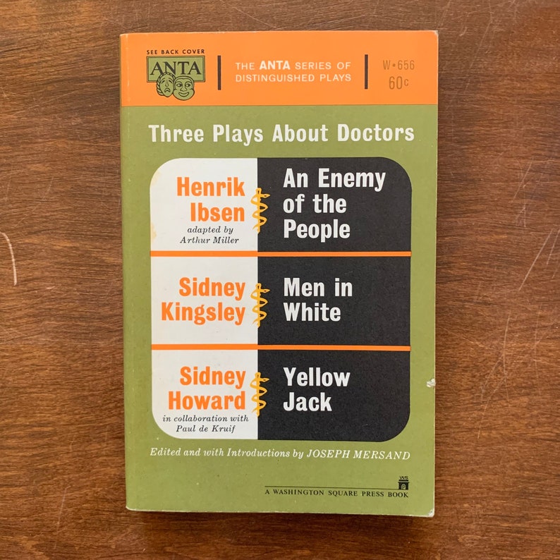 Vintage THEATRICAL PLAYS About Doctors - 1960’s Paperback Anthology ...