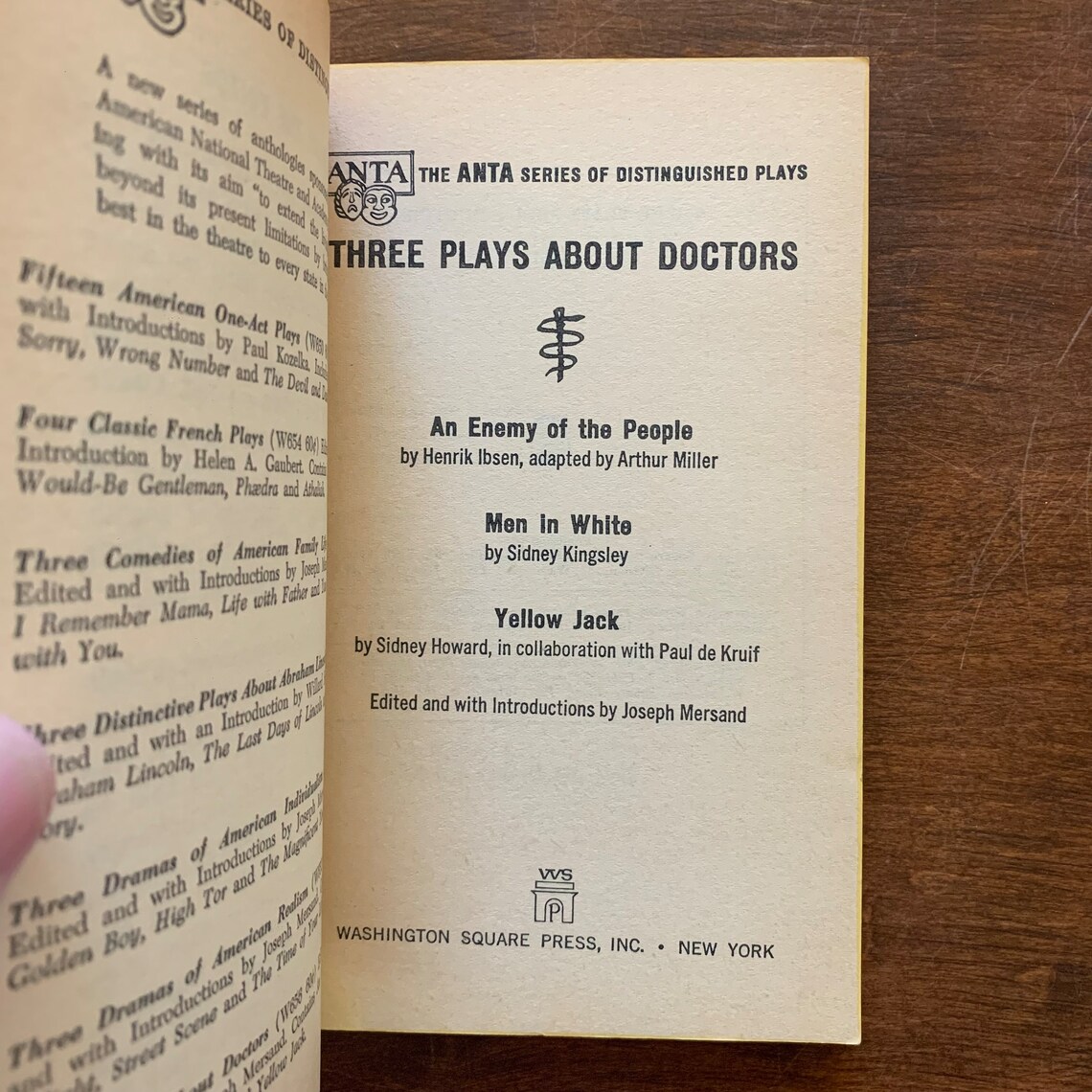 Vintage THEATRICAL PLAYS About Doctors - 1960’s Paperback Anthology ...