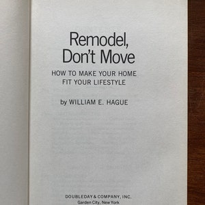 Vintage REMODELING Book - 1980’s Guide on How to Fix up Remodel Your ...