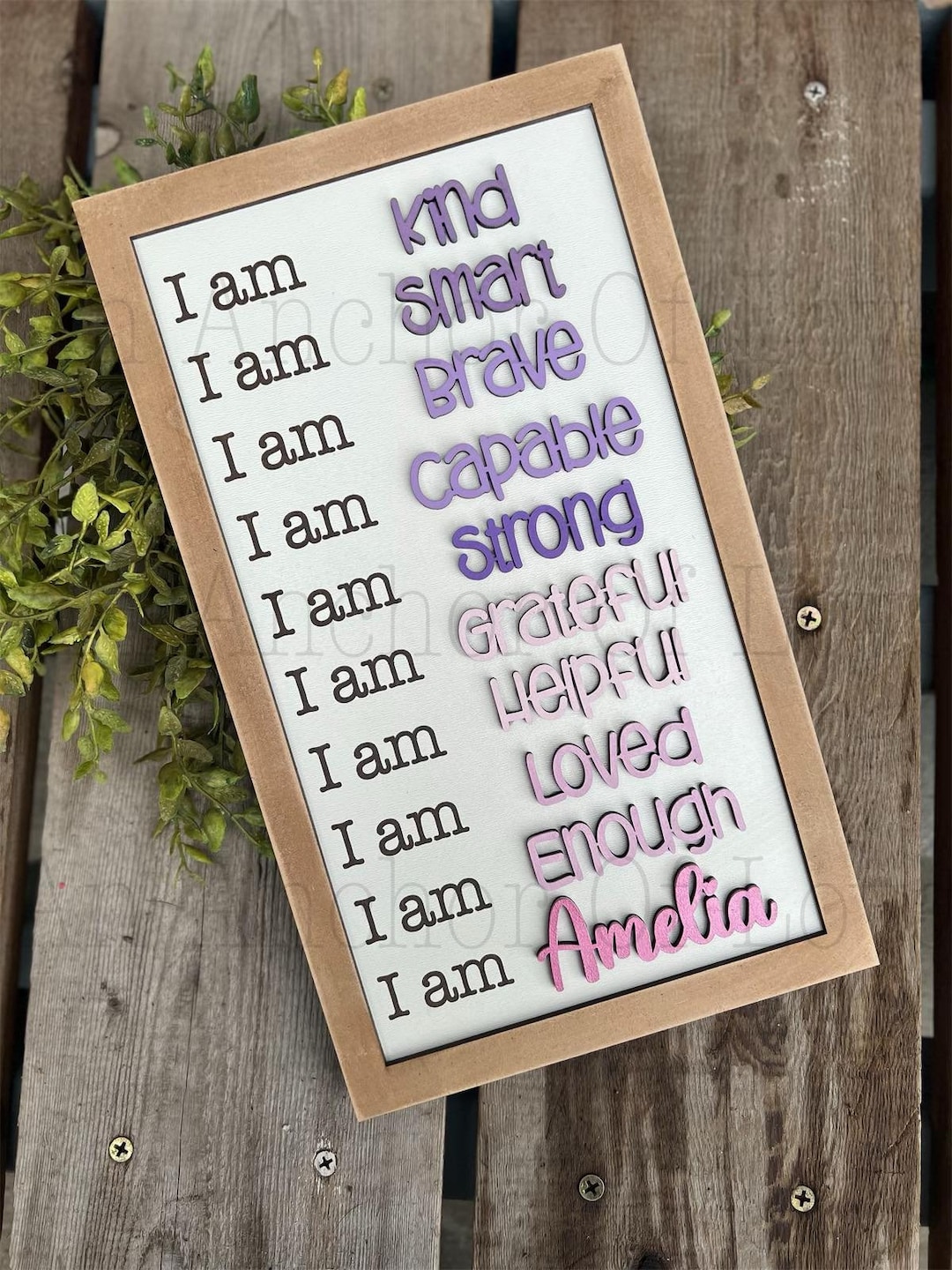 Personalized Affirmation Sign: Kids Room Decor, Name Sign - Etsy