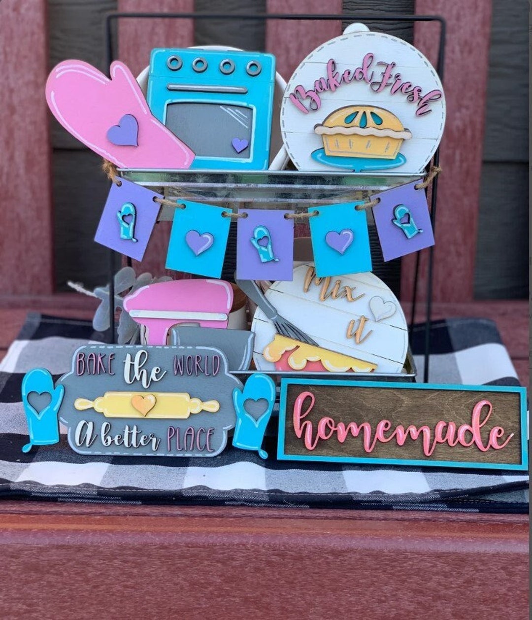 Baking Themed Tiered Tray - Etsy