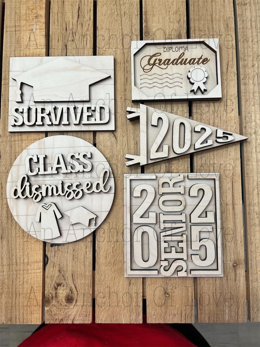 Graduation DIY Paint Kit | Grad Tiered Tray Laser Cut Wood Blanks ...