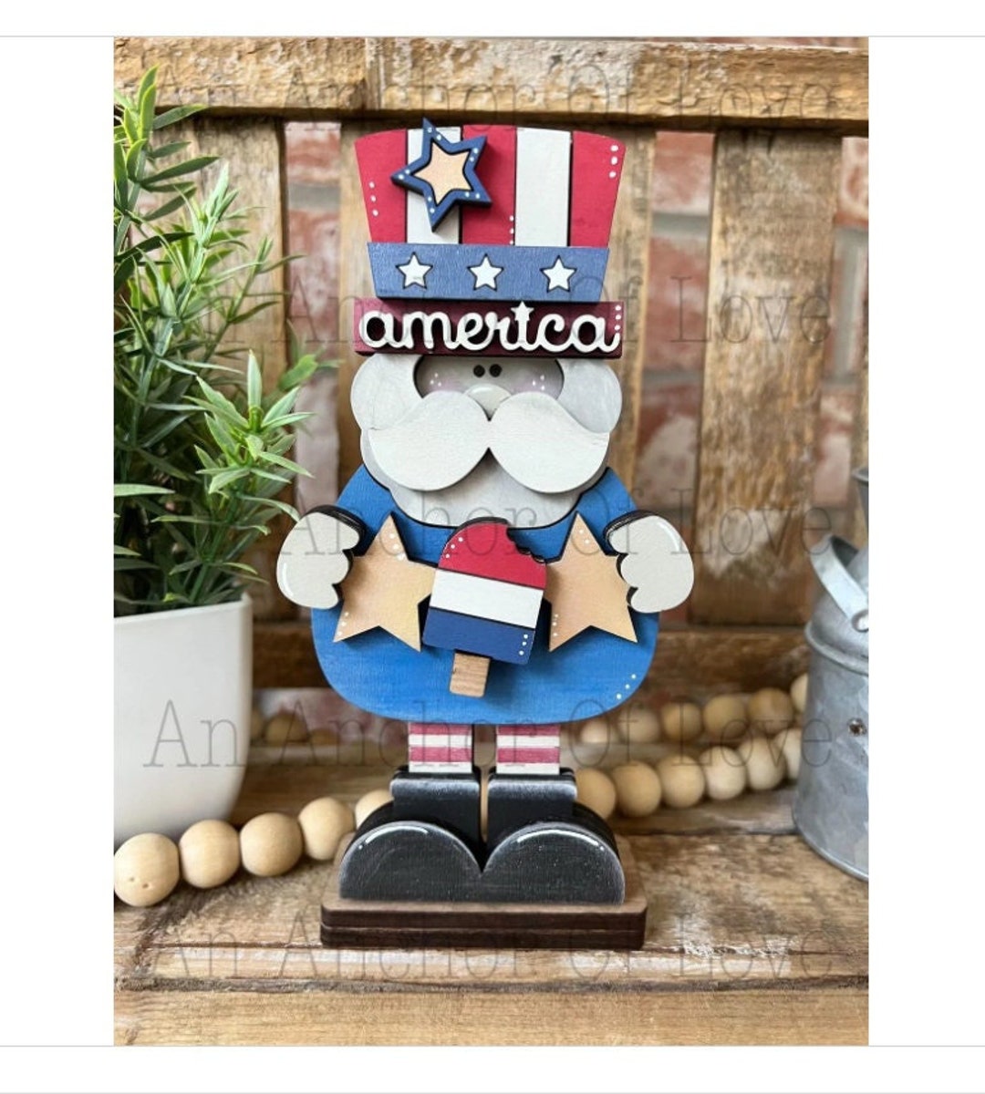 Standing Mini Uncle Sam | Uncle Sam | Fourth of July | Uncle Sam Shelf ...