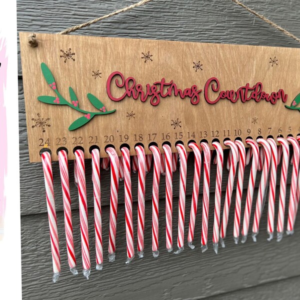 Christmas Countdown Candy Canes Svg - Etsy