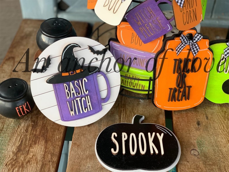 Rae Dunn Inspired Halloween Tiered Tray Decor - Etsy