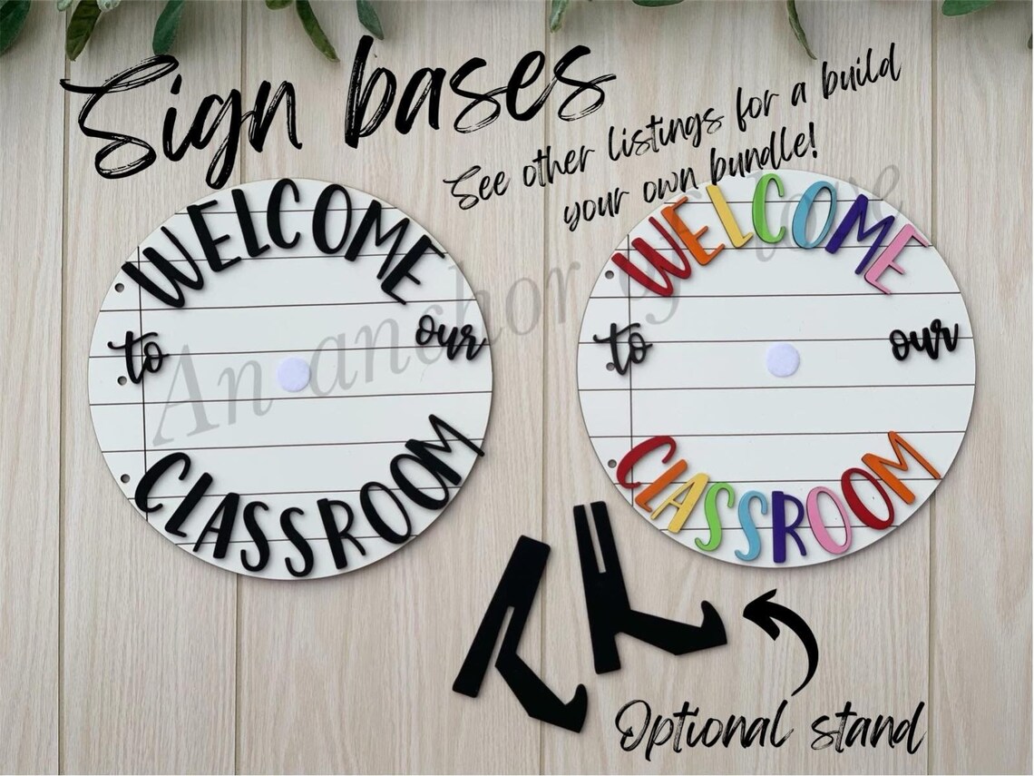 Welcome to Our Classroom Sign BASE ONLY Interchangeable - Etsy