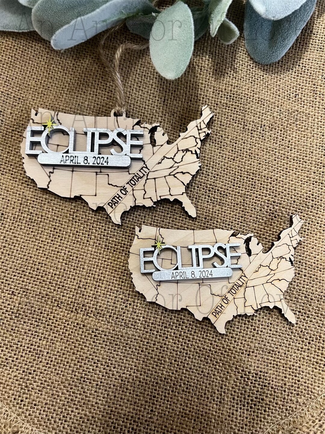 2024 Eclipse Keepsake, Path of Totality States Magnet or Ornament ...