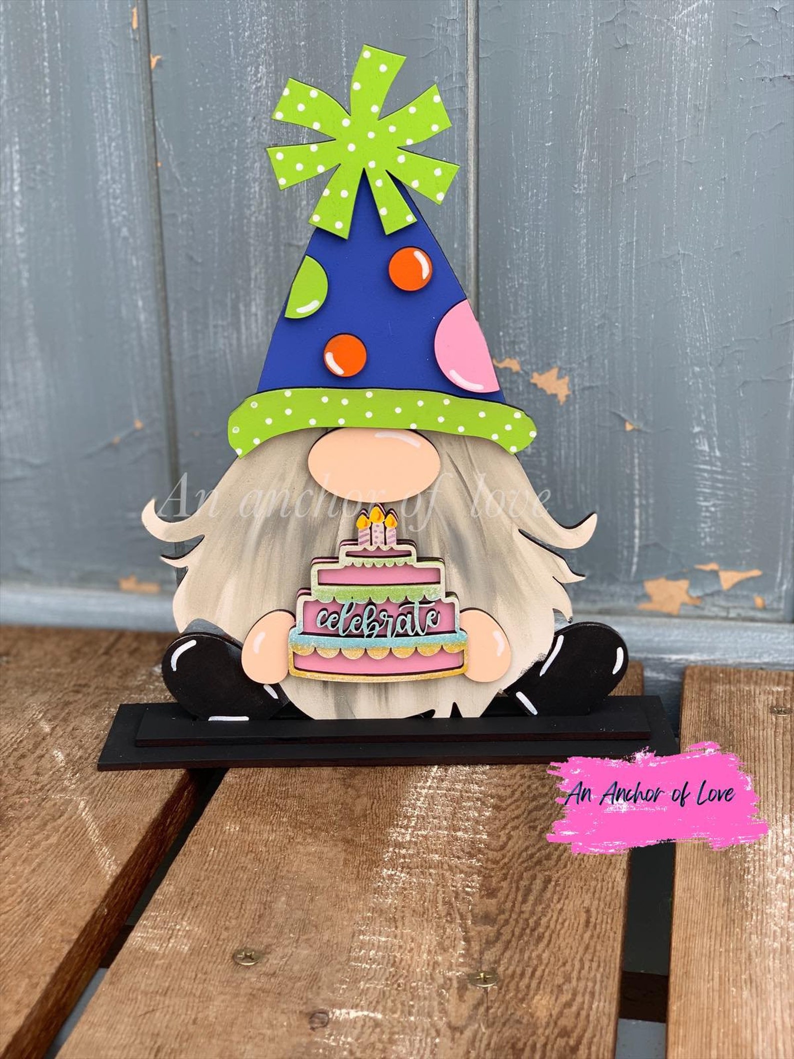 Birthday Standing Gnome birthday Gnome-birthday | Etsy