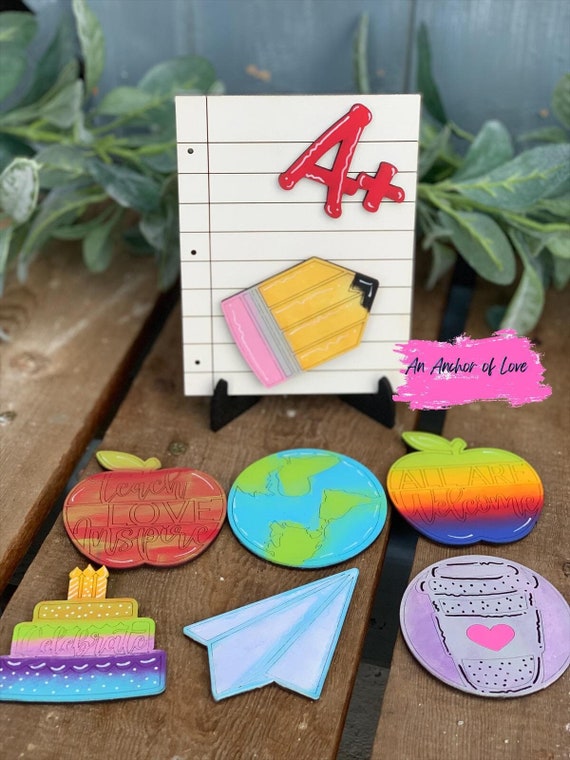 Notebook Paper Classroom MINI Interchangeable Sign Teacher - Etsy