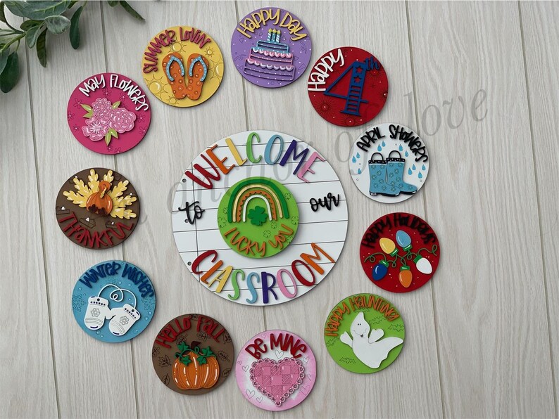 Complete Set 12 Piece Set -welcome to Our Classroom Kids Themed ...