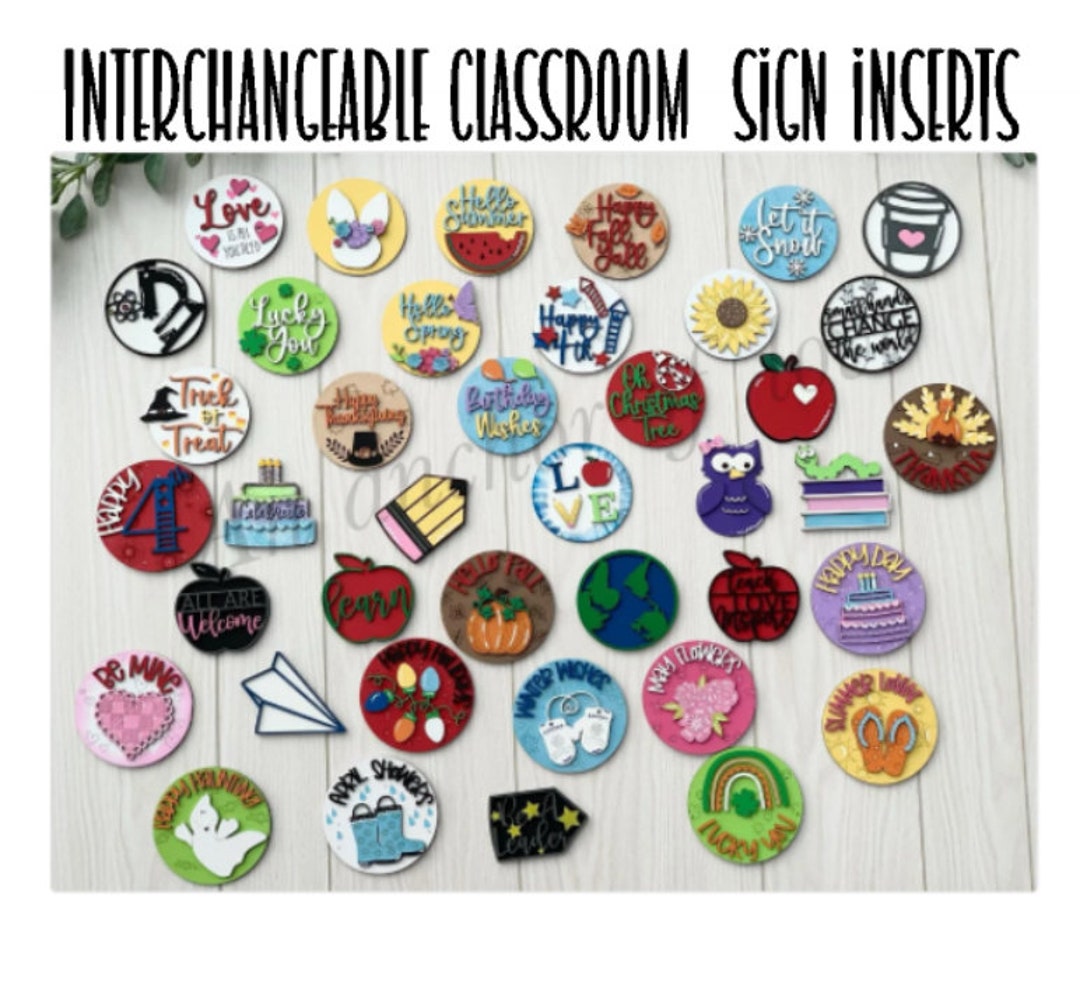 Interchangeable Welcome to Our Classroom Sign Inserts | Teacher Gift ...