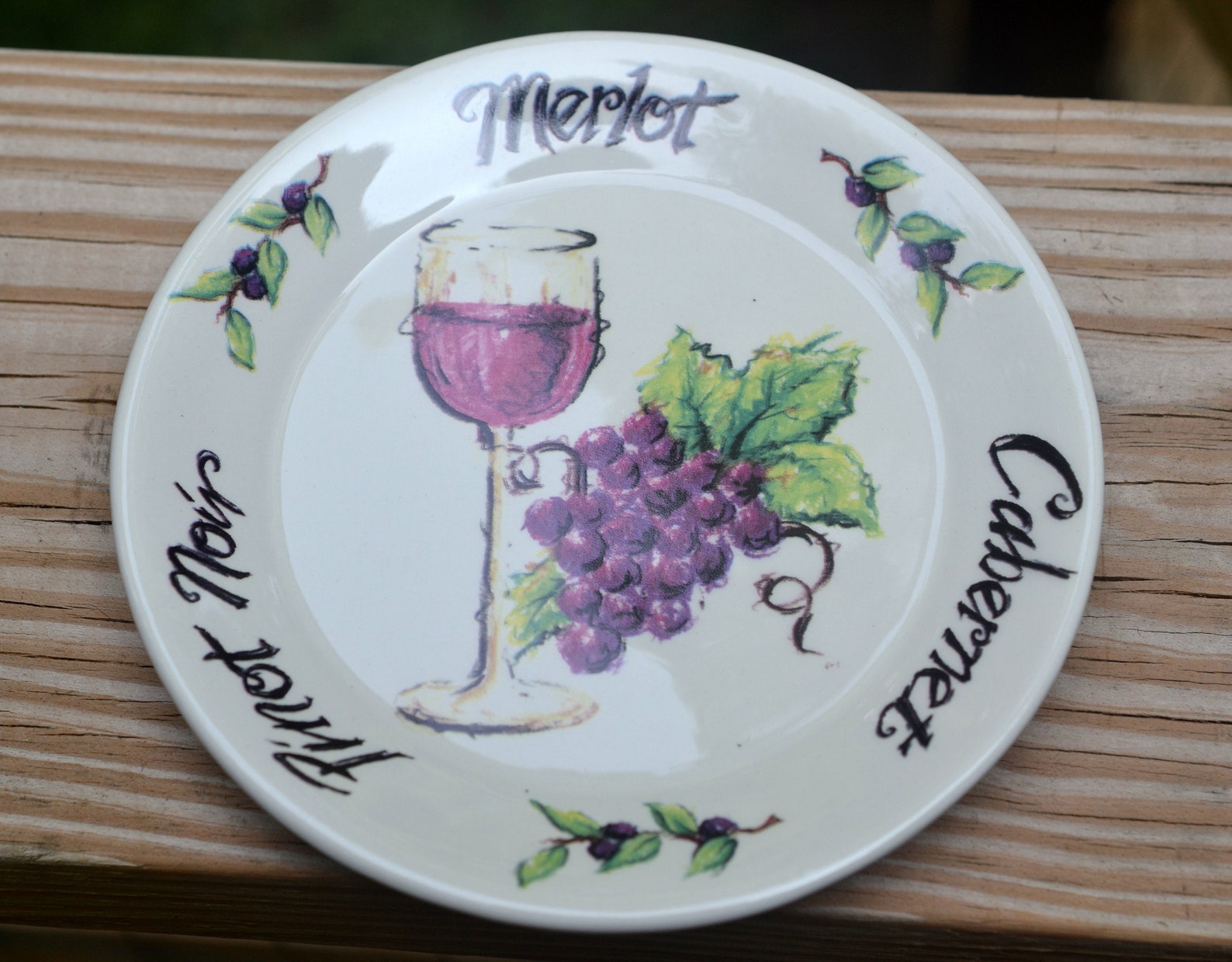 Vintage Bella Ganz Wine Plate Wine Plate Wine Name Plate | Etsy