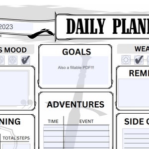 Dnd Classic Daily Planner (printable / PDF Fillable ) DIGITAL DOWNLOAD ...
