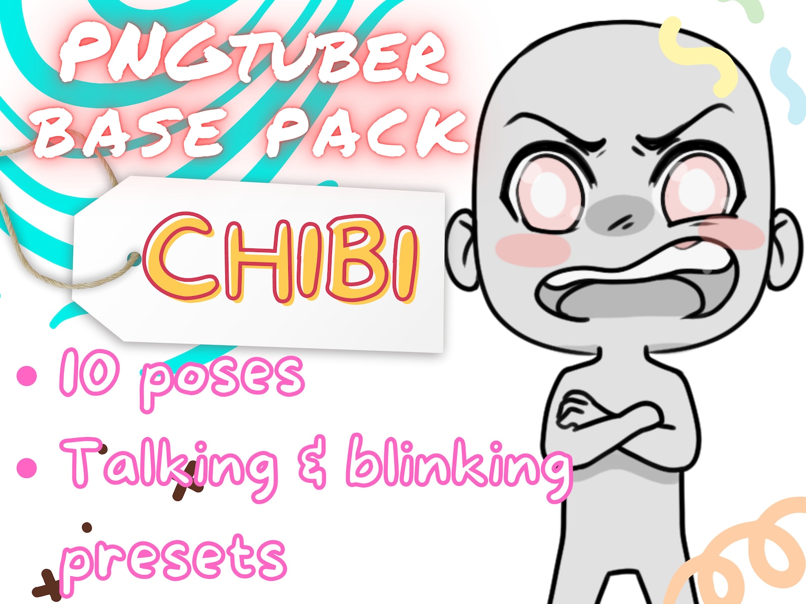 Pngtuber CHIBI Base Pack DIGITAL DOWNLOAD - Etsy