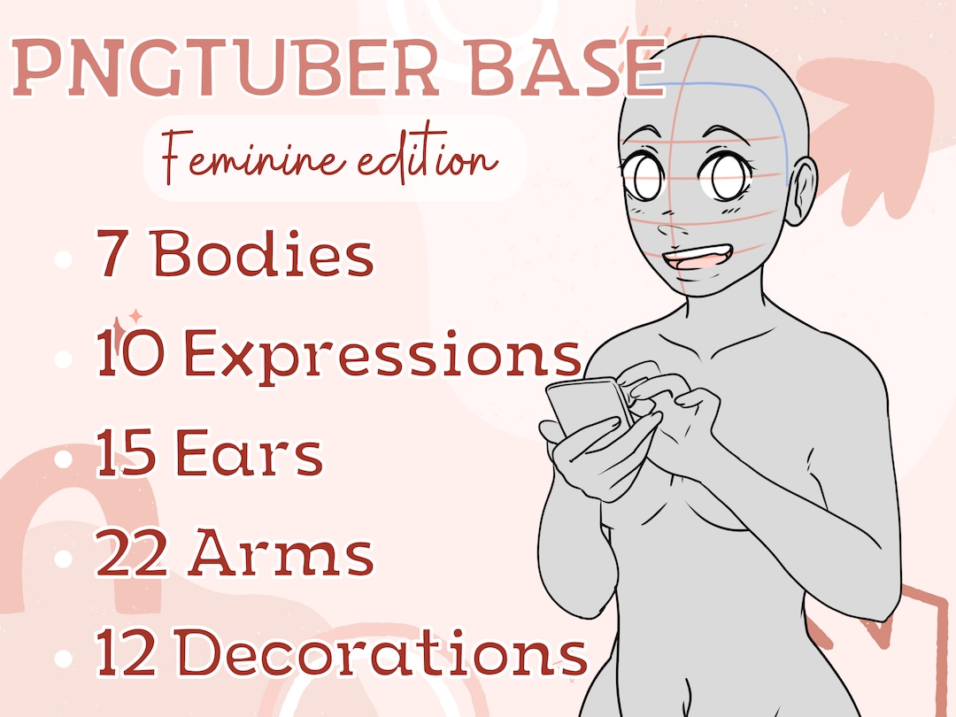 Pngtuber Base Pack (feminine Edition) - Etsy