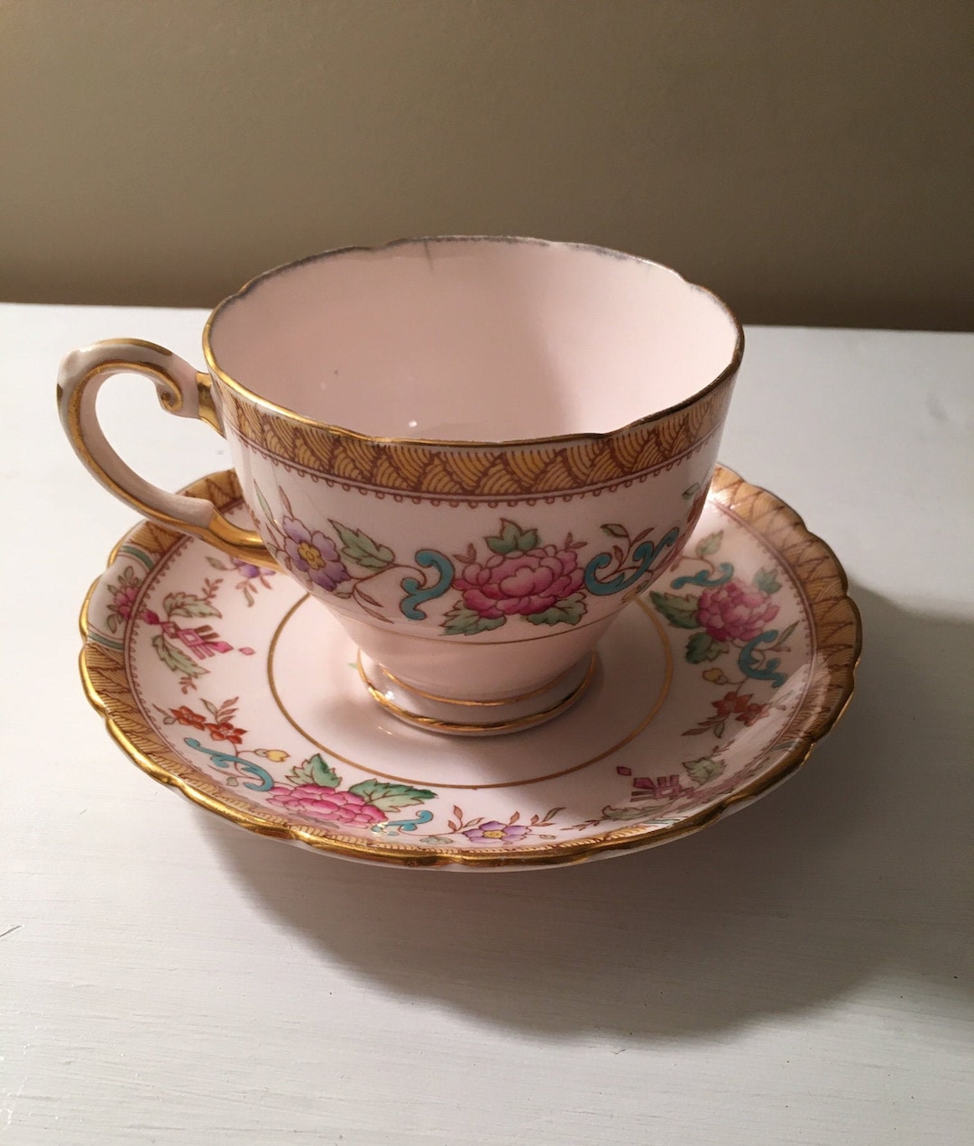 Tuscan Fine Bone China #8227h Cup and Saucer Made in England - Etsy