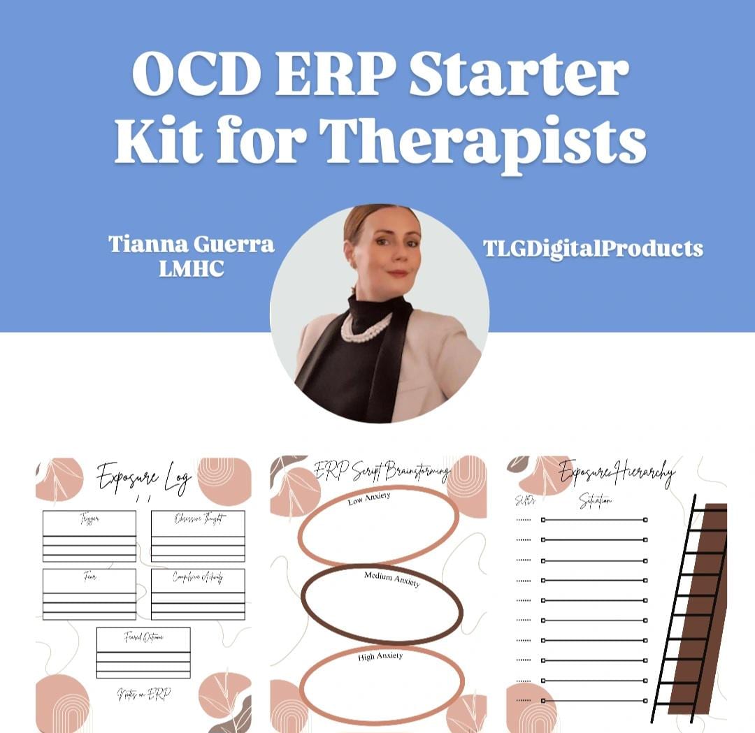 OCD ERP Basic Therapist Starter Kit Worksheets-digital - Etsy