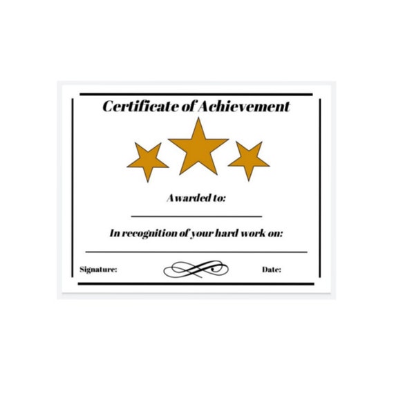 Star Certificate Template