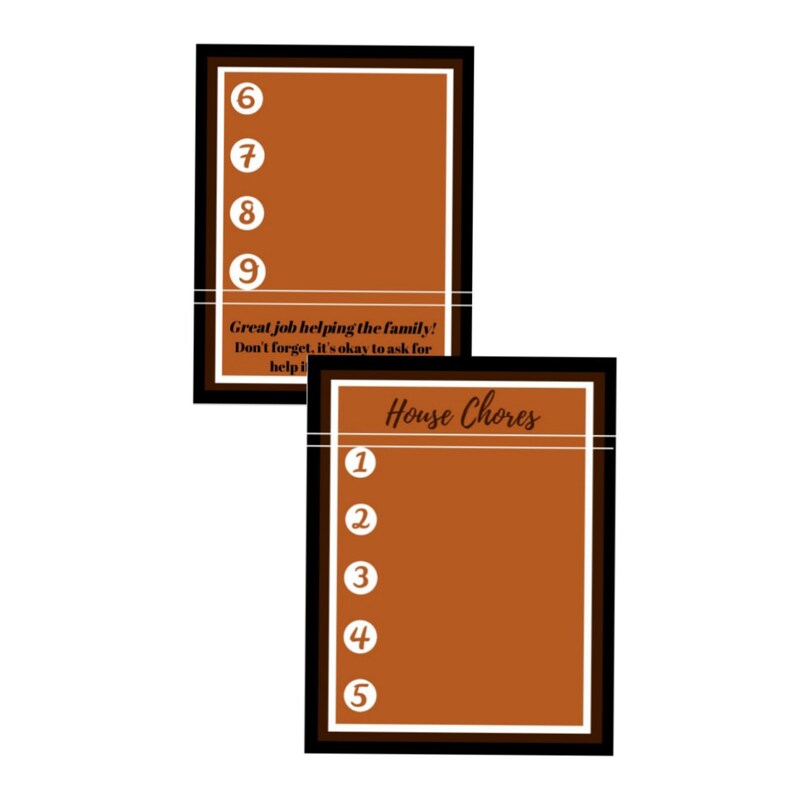 Modern Chore Chart Template-digital - Etsy