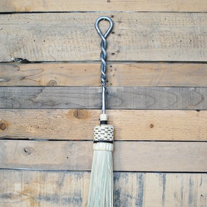 Hand-forged 27" Fireplace Broom, Appalachian Corn Broom With Forged ...