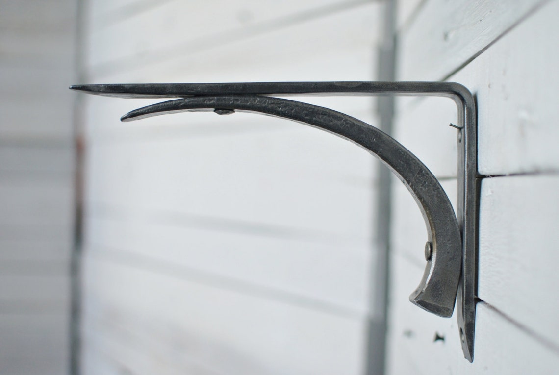 Hand-forged Modern Metal Shelf Bracket READY TO SHIP - Etsy