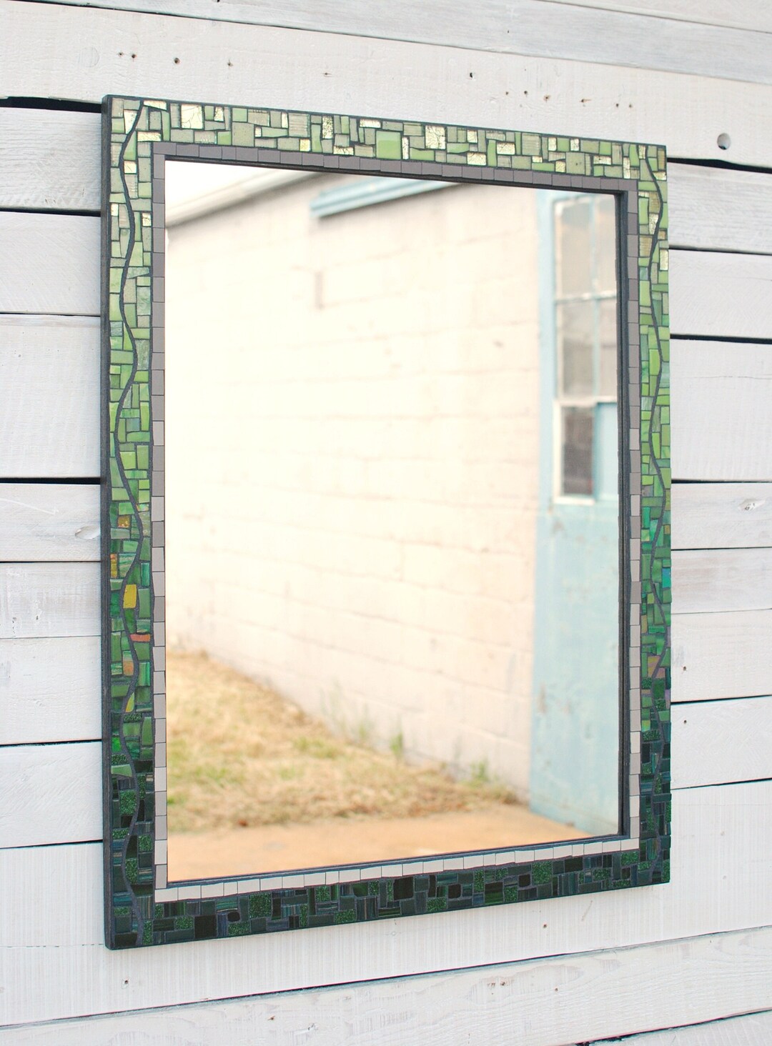 CUSTOM Mosaic Wall Mirror, Large Decorative Rectangular Mirror, Made to ...